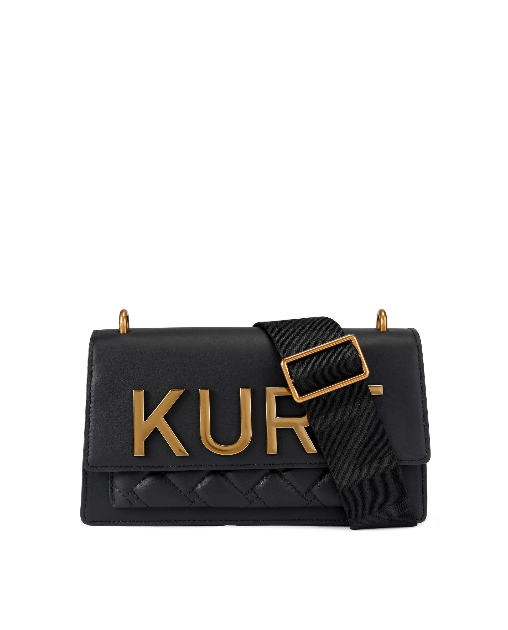 Bandolera de mujer de piel con asa ajustable Negro Kurt Geiger · El ...
