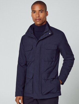 Chaqueta de hombre multibolsillos en color azul oscuro · Hackett · El ...