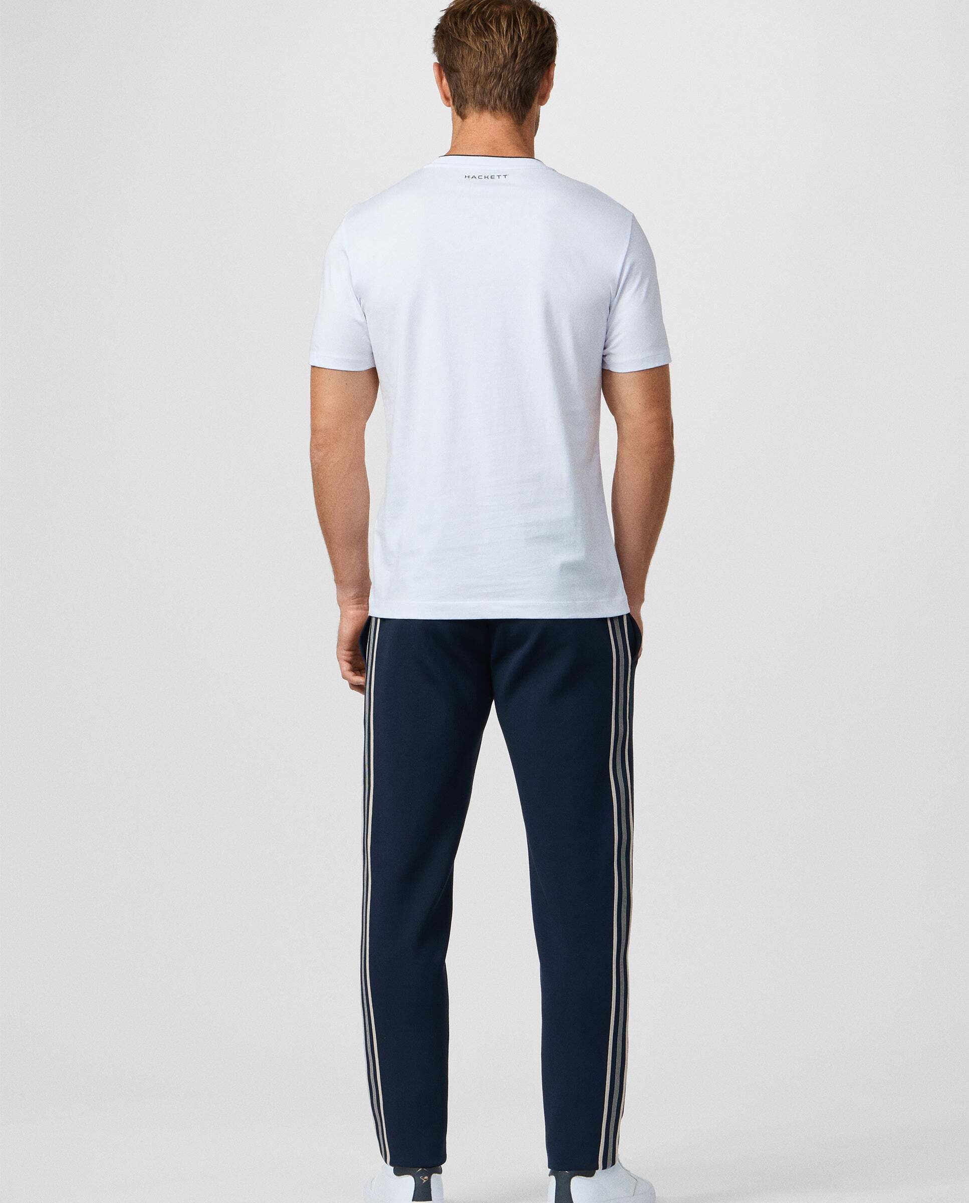 Camiseta de hombre manga corta con logo fit clásico Blanco · El Corte ...