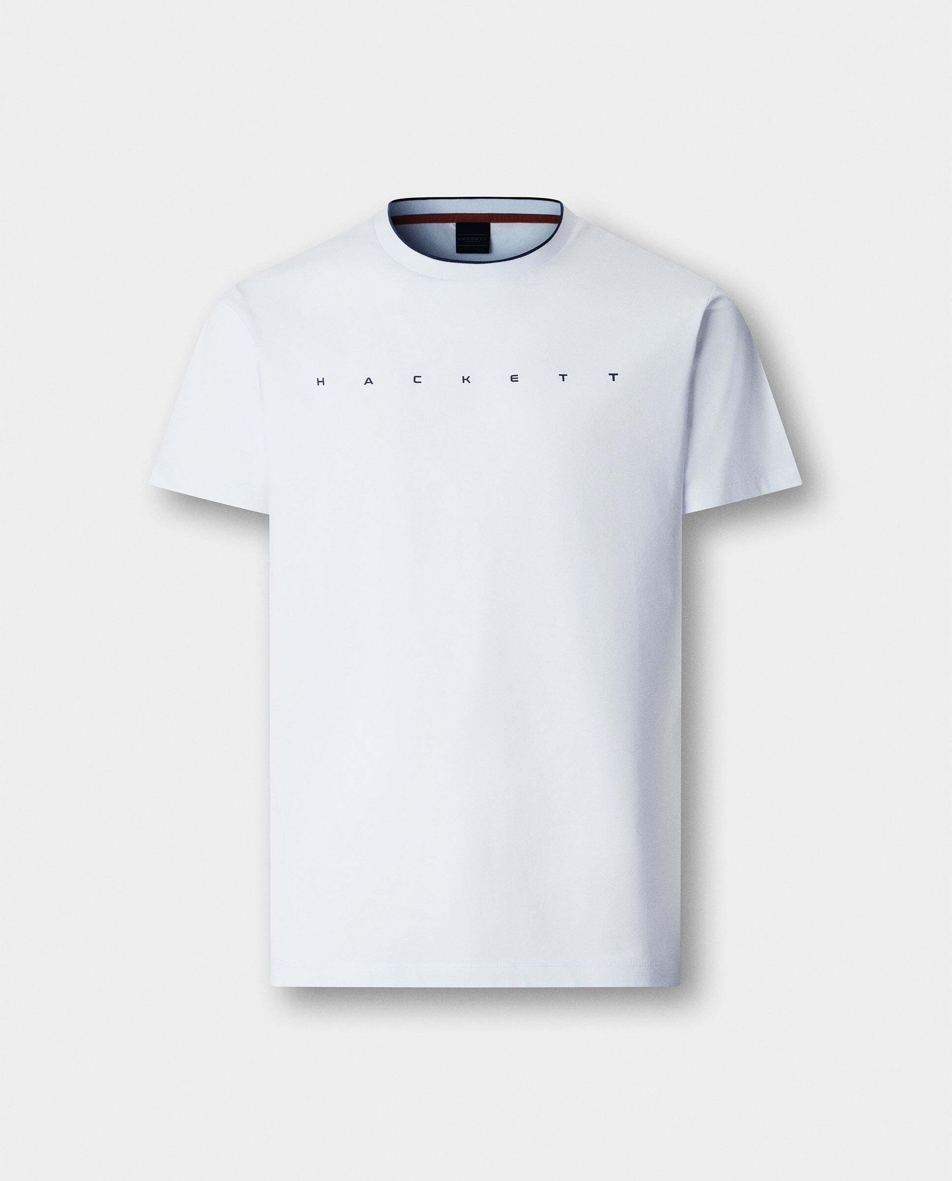 Camiseta de hombre manga corta con logo fit clásico Blanco · El Corte ...