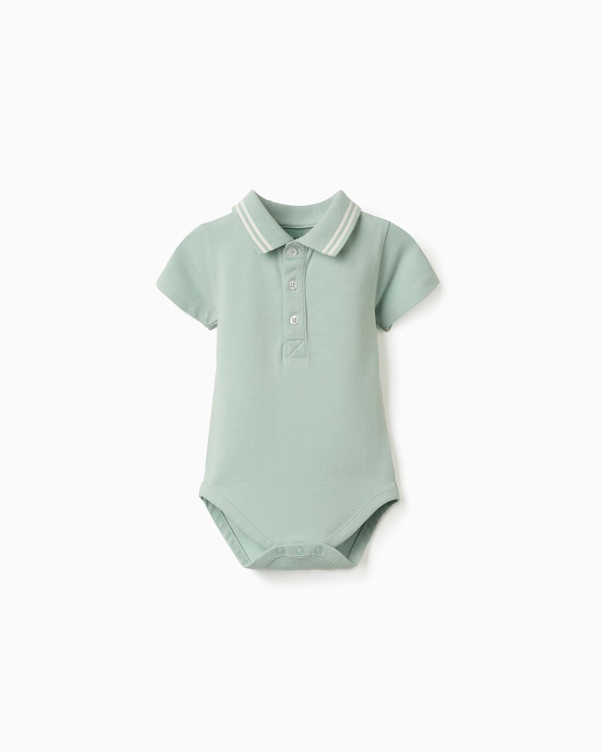 Body de bebé niño de algodón y a rayas Verde claro Zippy · El Corte Inglés