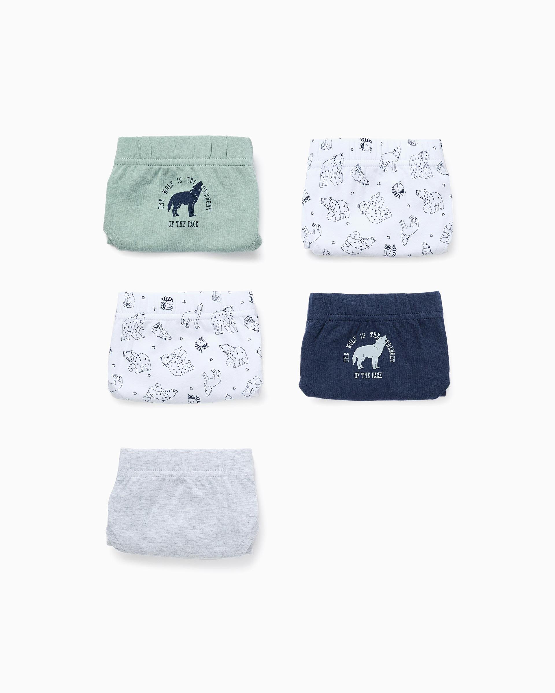 Pack de 5 calzoncillos slips de niño liso y con estampado · Zippy · El ...