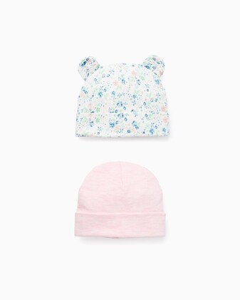 Pack de gorros de bebé niña motivo de flores y con orejitas · Zippy ...