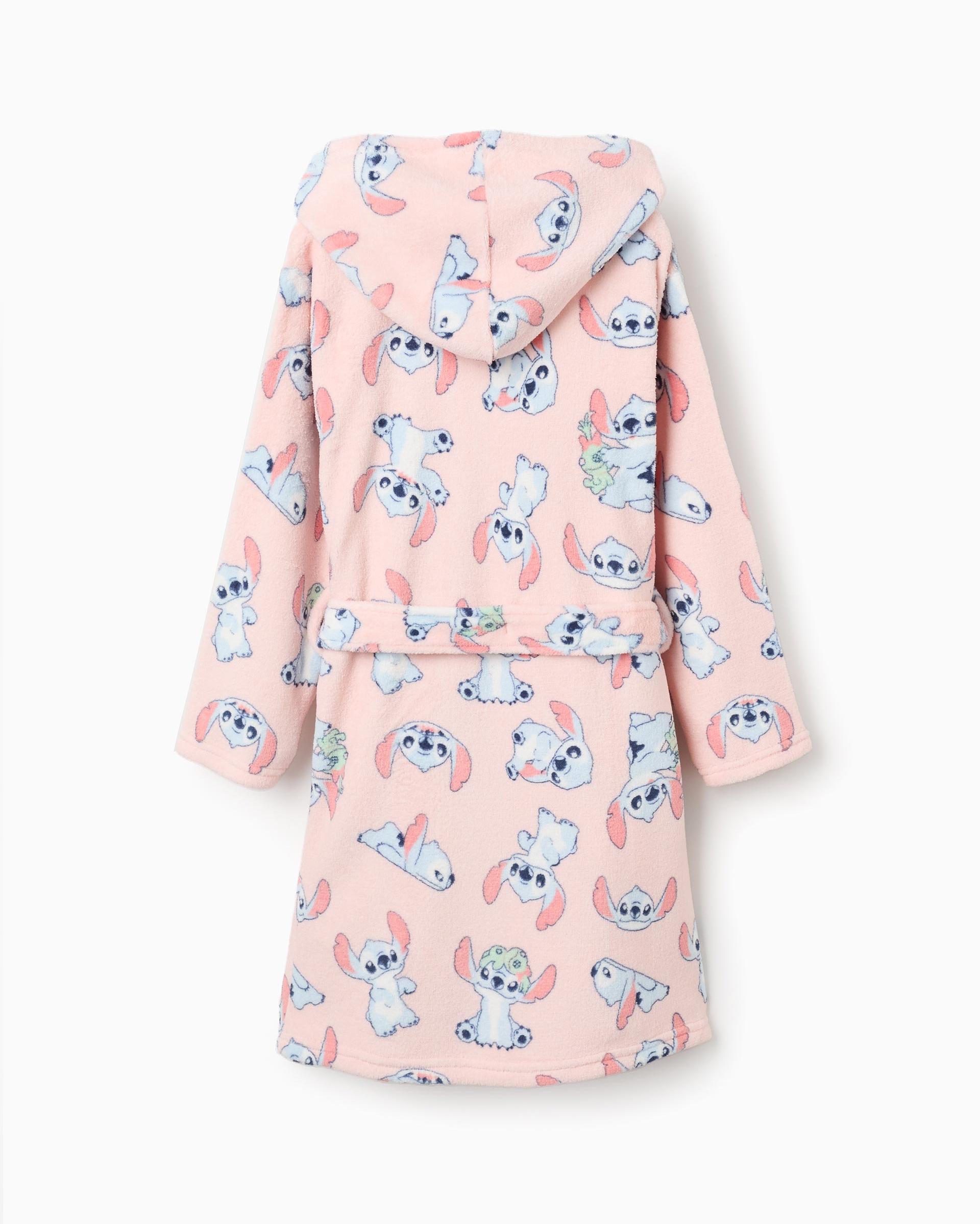 Albornoz de niña de polar coral y con motivo Stitch Rosa Zippy · El ...