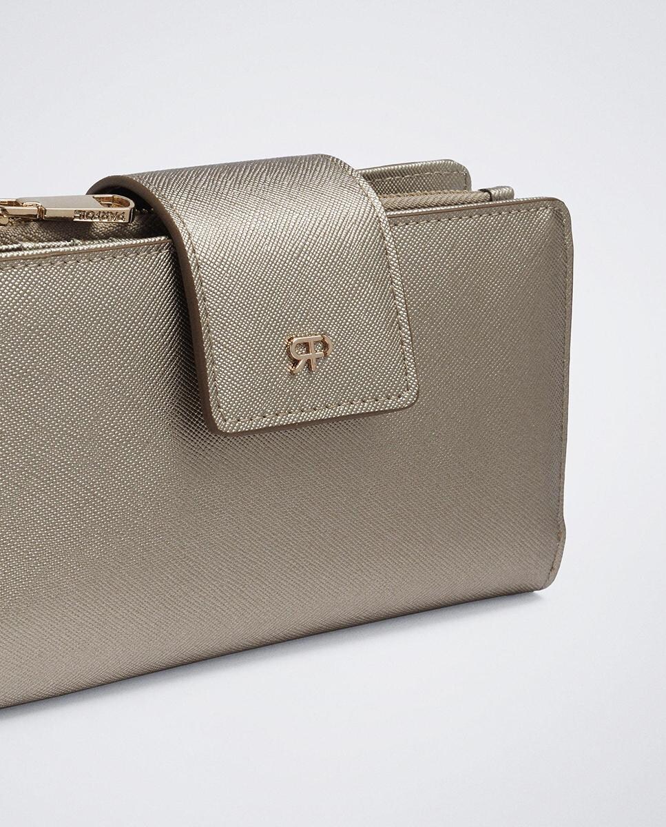 Cartera de mujer grande con cierre de botón en liso · Parfois · El ...