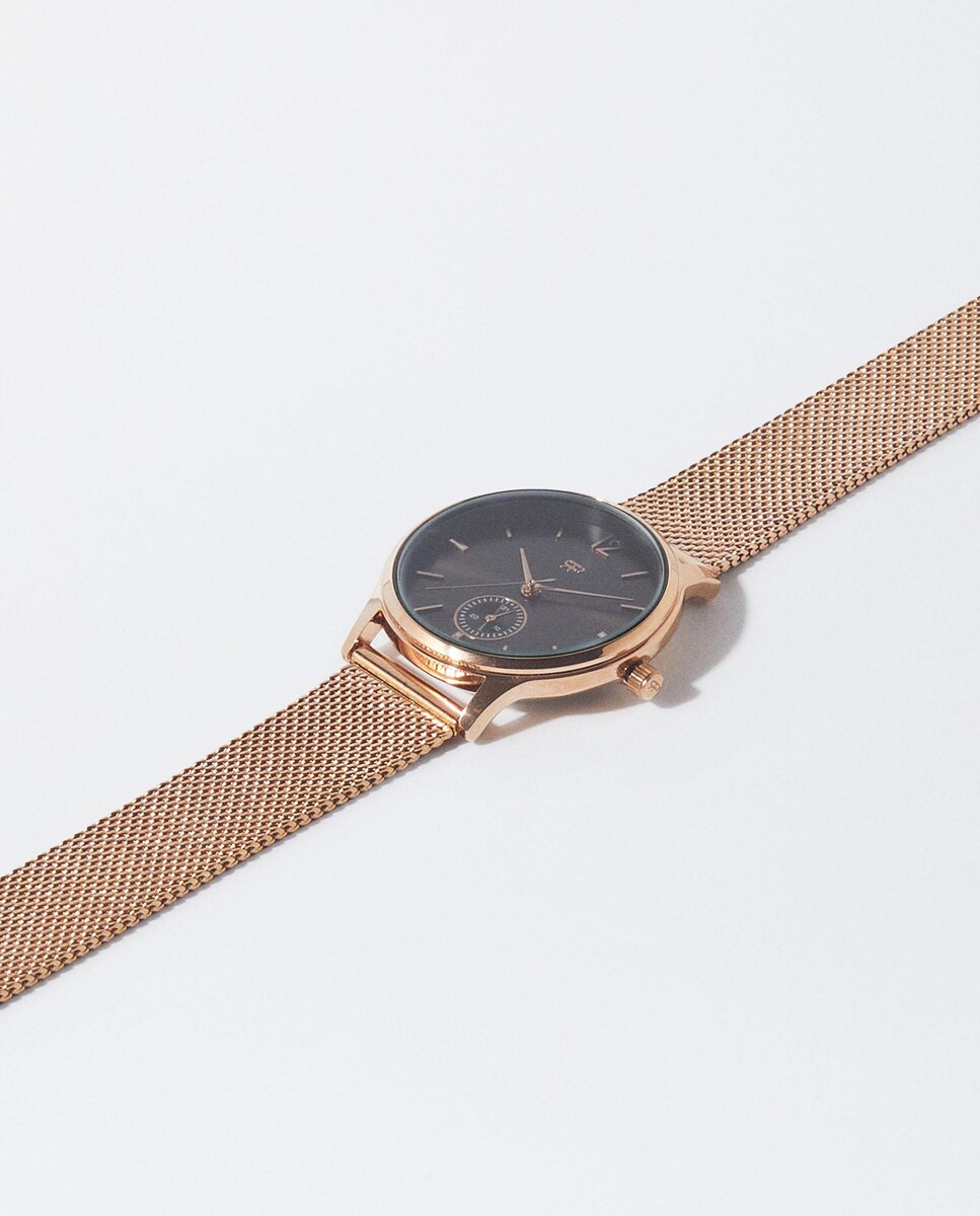 Reloj de mujer Parfois de acero inoxidable con correa de malla metálica ...