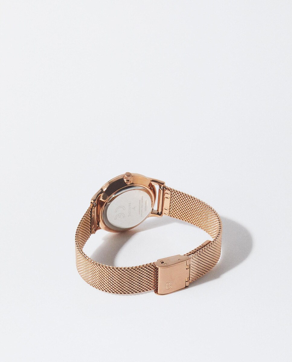 Reloj analógico de mujer Parfois de acero inoxidable con correa de ...