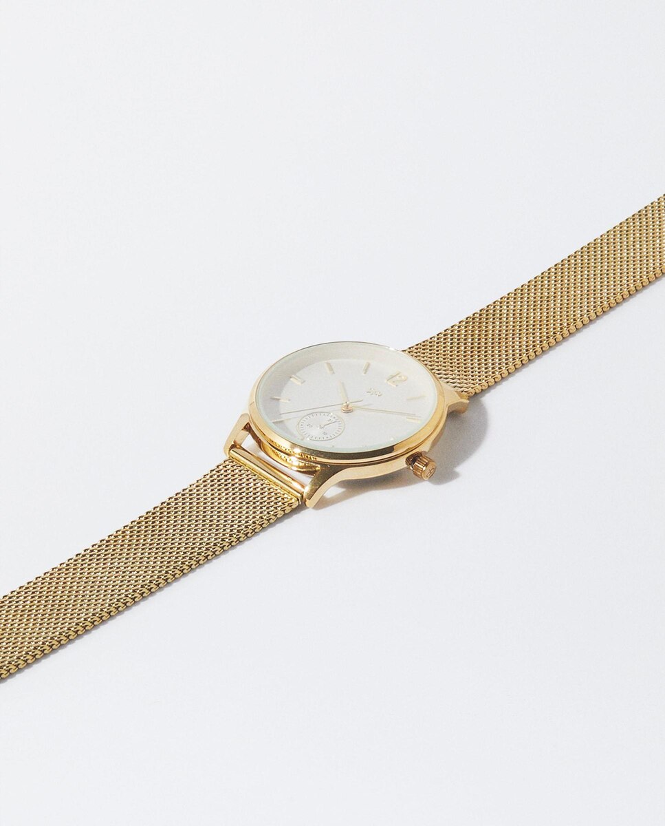 Reloj de mujer Parfois de acero inoxidable con correa de malla metálica ...