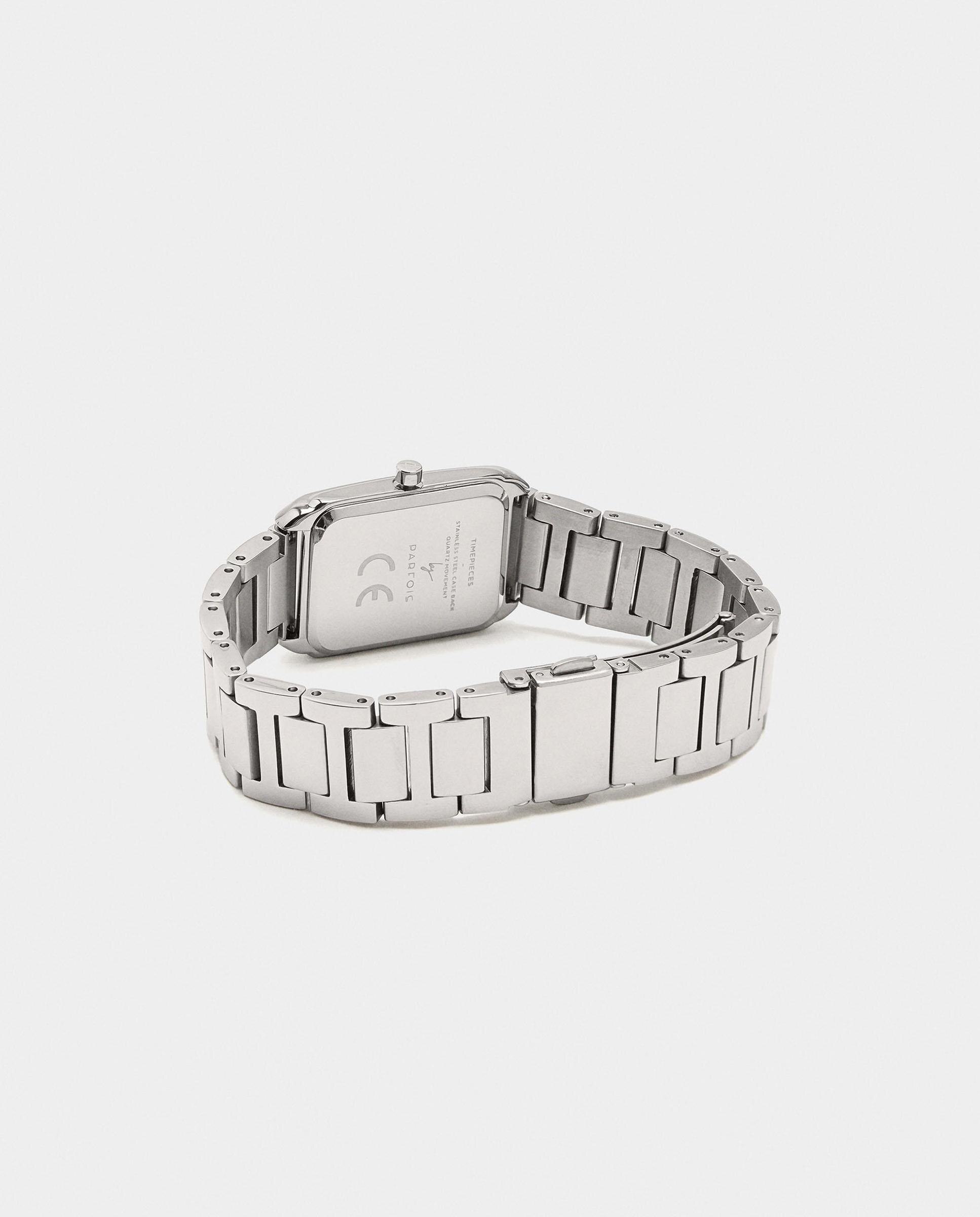 Reloj de mujer Parfois de acero inoxidable cuadrado Plateado · El Corte ...