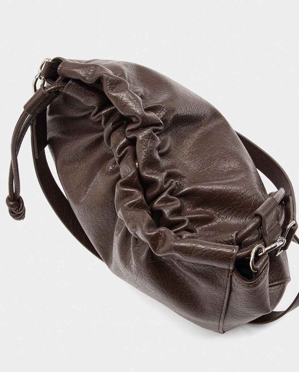 Bandolera de mujer pequeña efecto craquelado con cierre imantado en ...