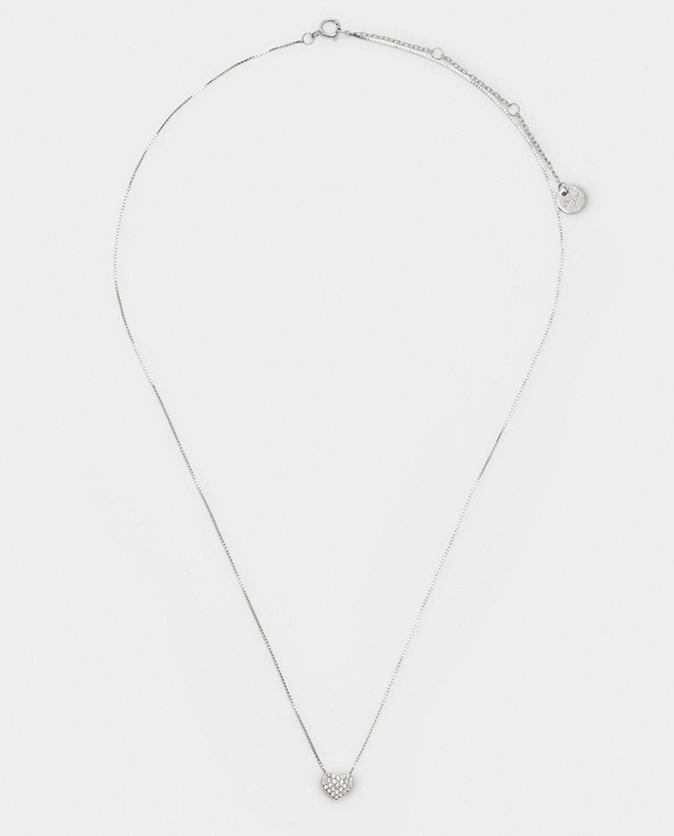 Set de collar y pendientes de plata de ley con abalorios de corazón y ...