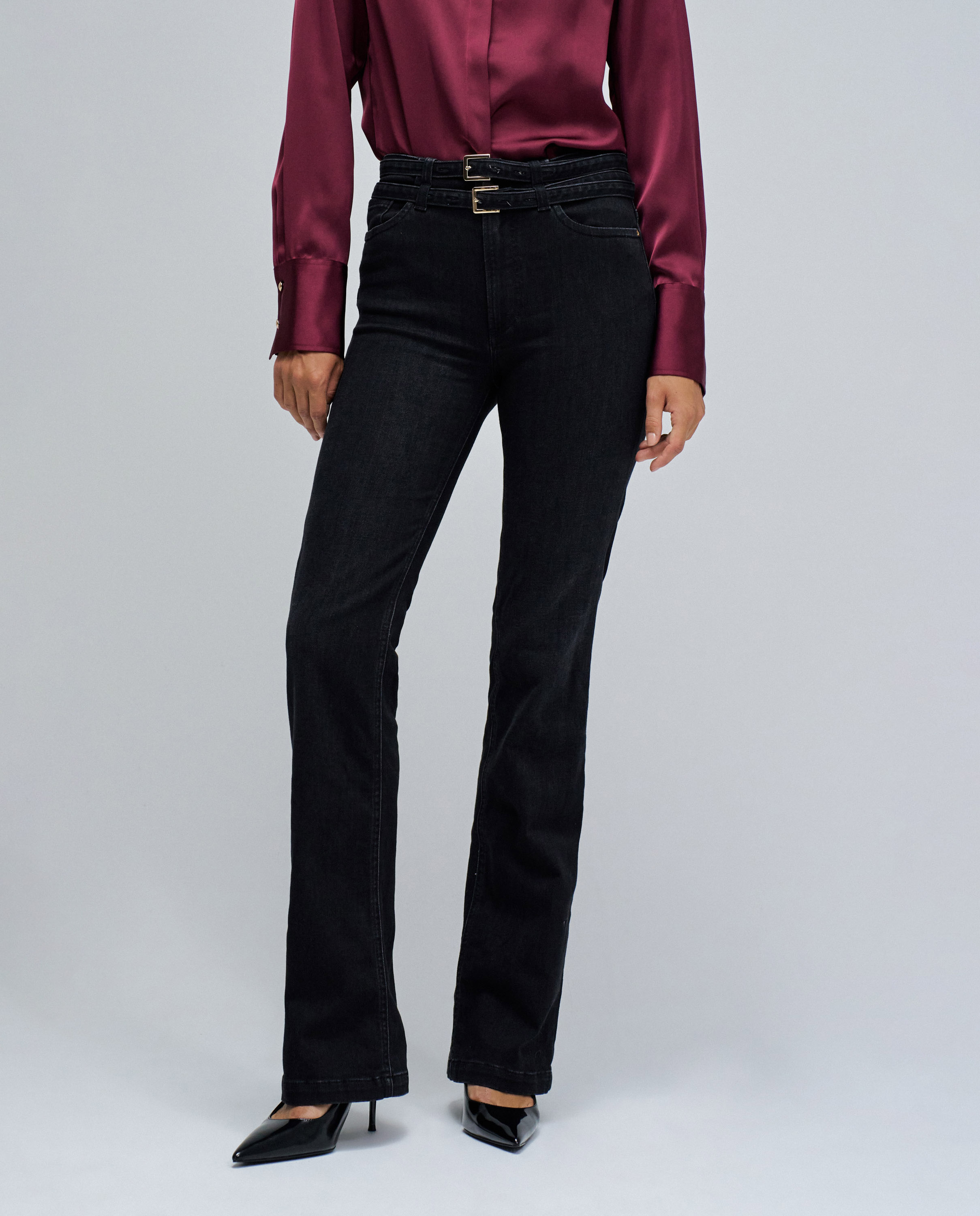 Vaqueros de mujer destiny push up bootcut Negro Salsa Jeans · El Corte ...