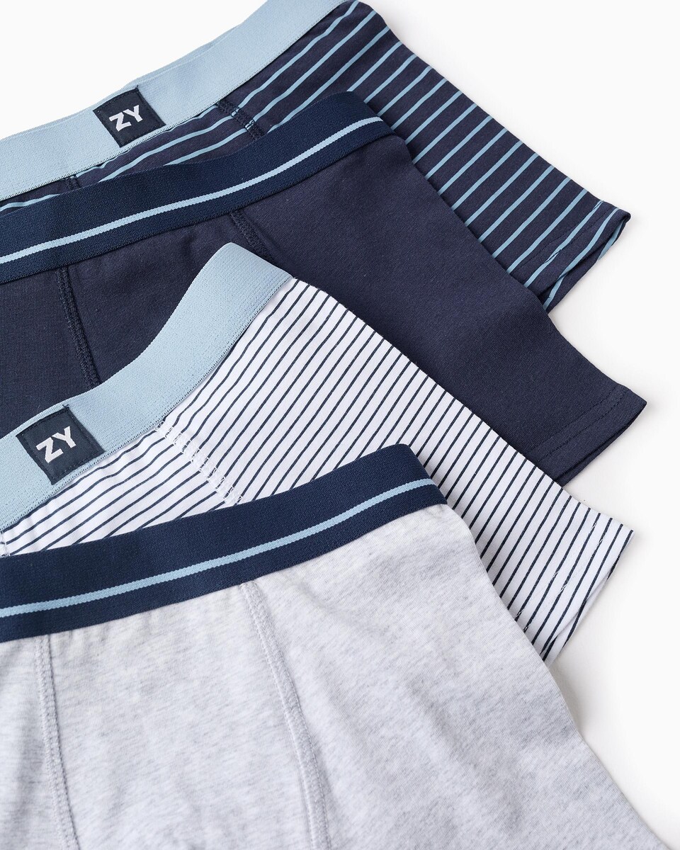 Pack de 4 boxers de niño lisos a rayas · Zippy · El Corte Inglés