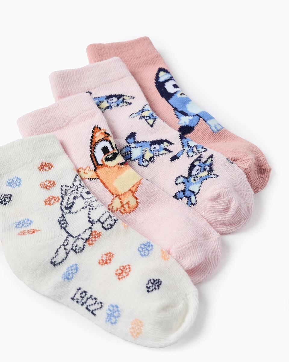 Pack de 4 calcetines de bebé flexibles motivo Bluey · Zippy · El Corte ...