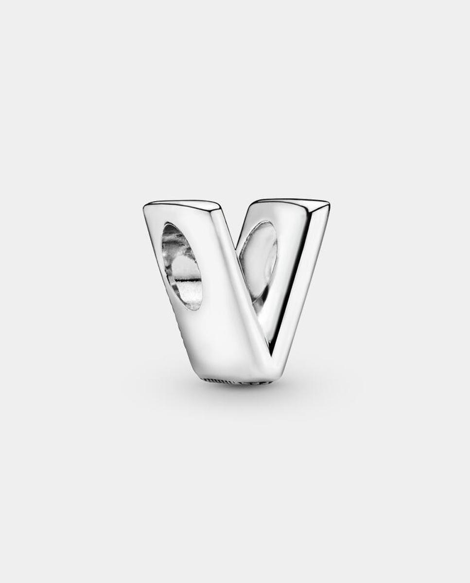 Charm en plata de ley Letra V Plateado PANDORA · El Corte Inglés