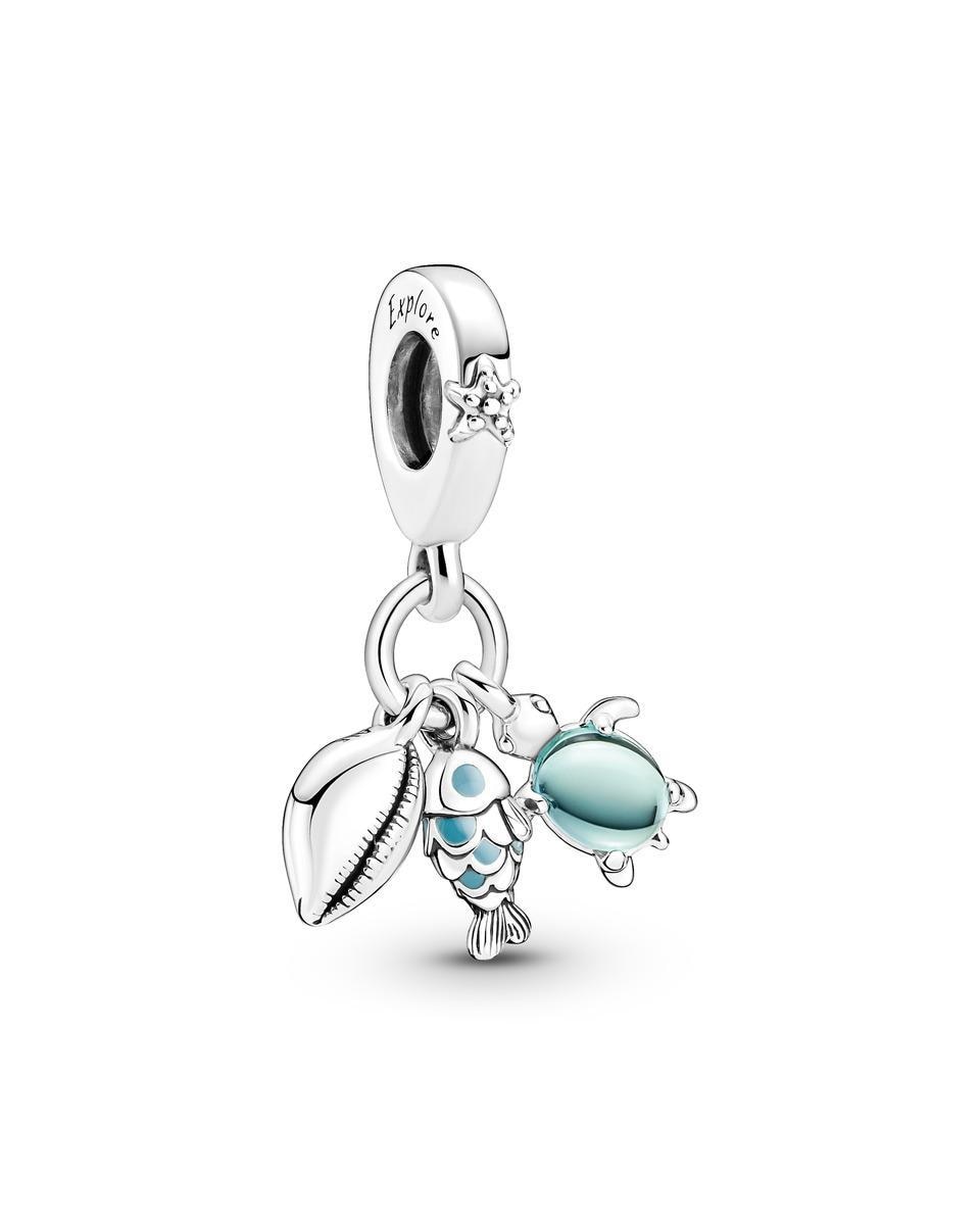 Charm Colgante Triple Pez, Tortuga Marina y Concha · PANDORA · El Corte ...