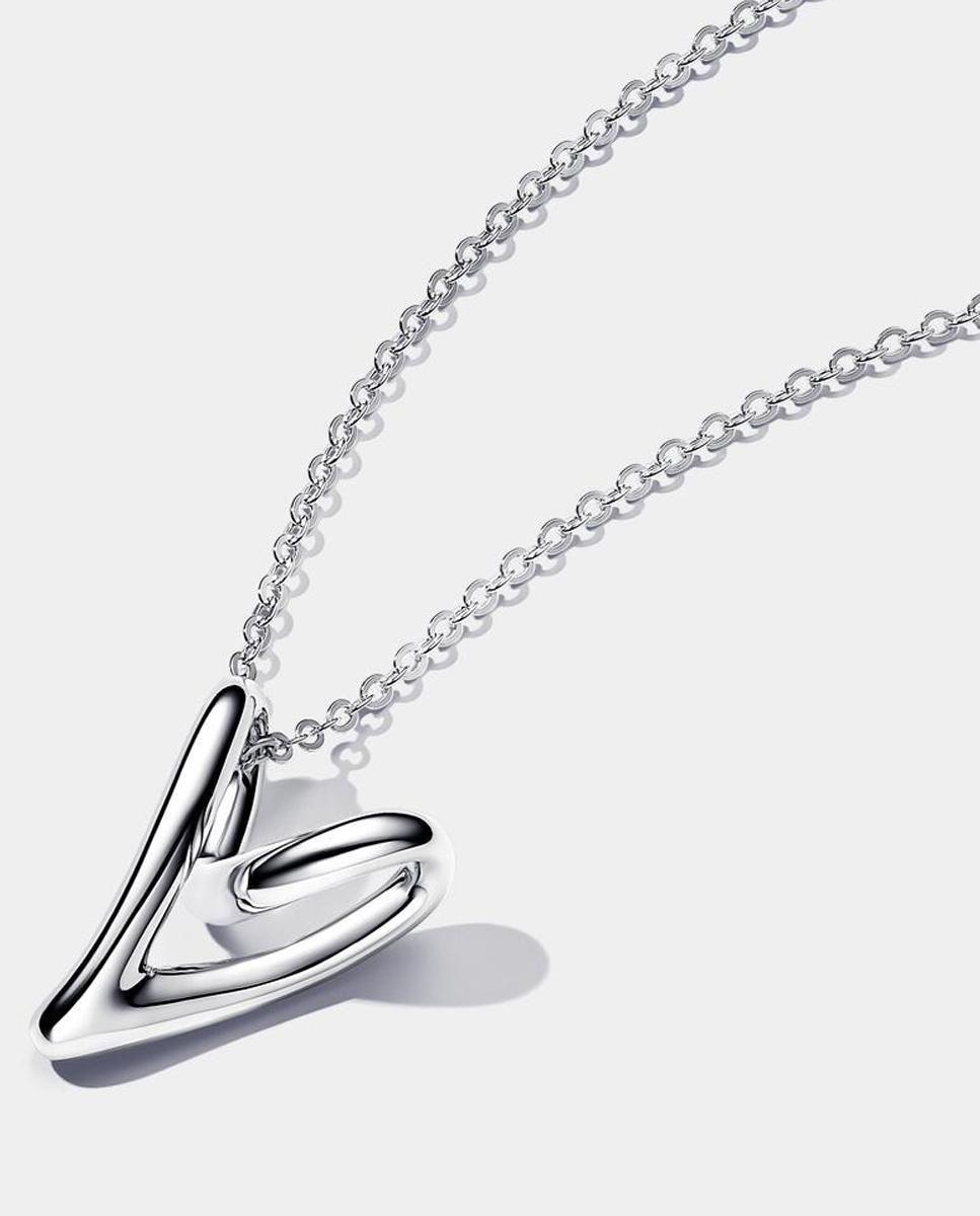 Collar Corazón Forma Orgánica Plateado PANDORA · El Corte Inglés