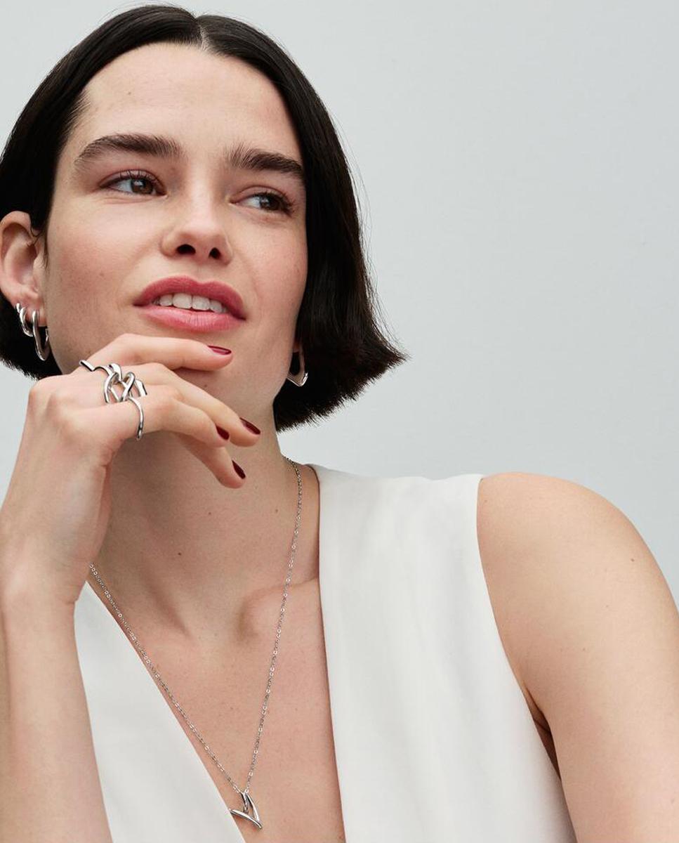 Collar Corazón Forma Orgánica Plateado PANDORA · El Corte Inglés