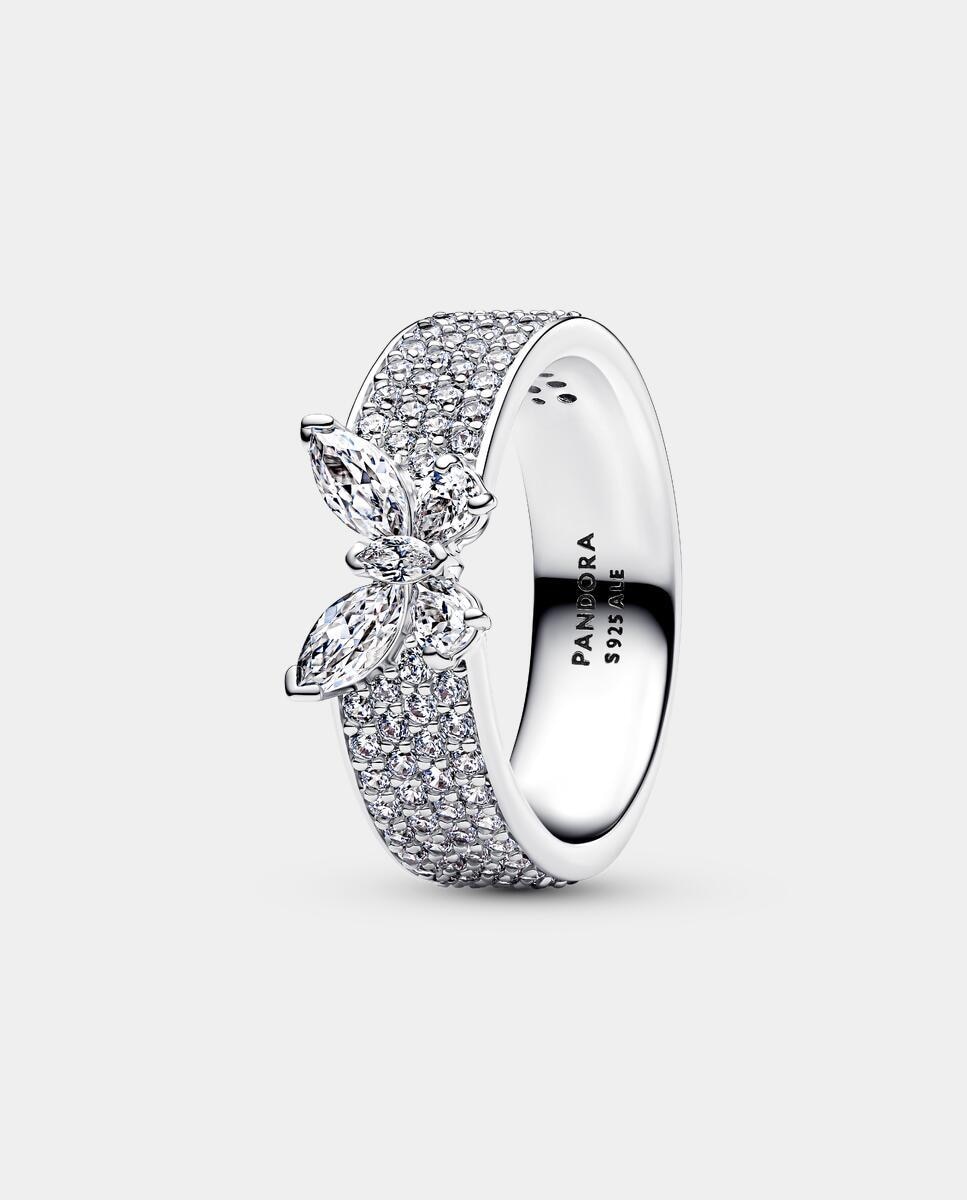 Anillo en plata de ley Mariposa Brillante Blanco · El Corte Inglés