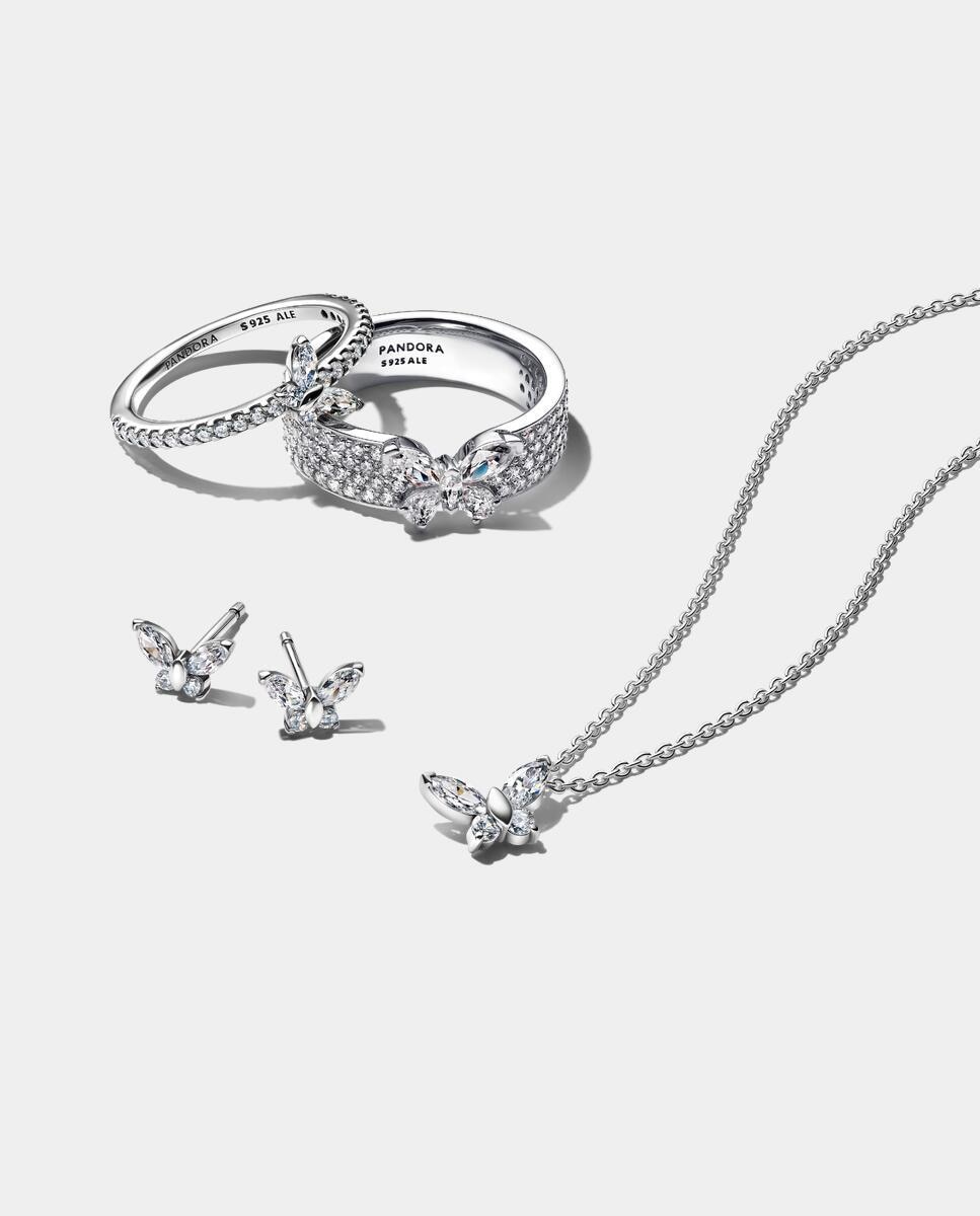 Anillo en plata de ley Mariposa Brillante Blanco · El Corte Inglés