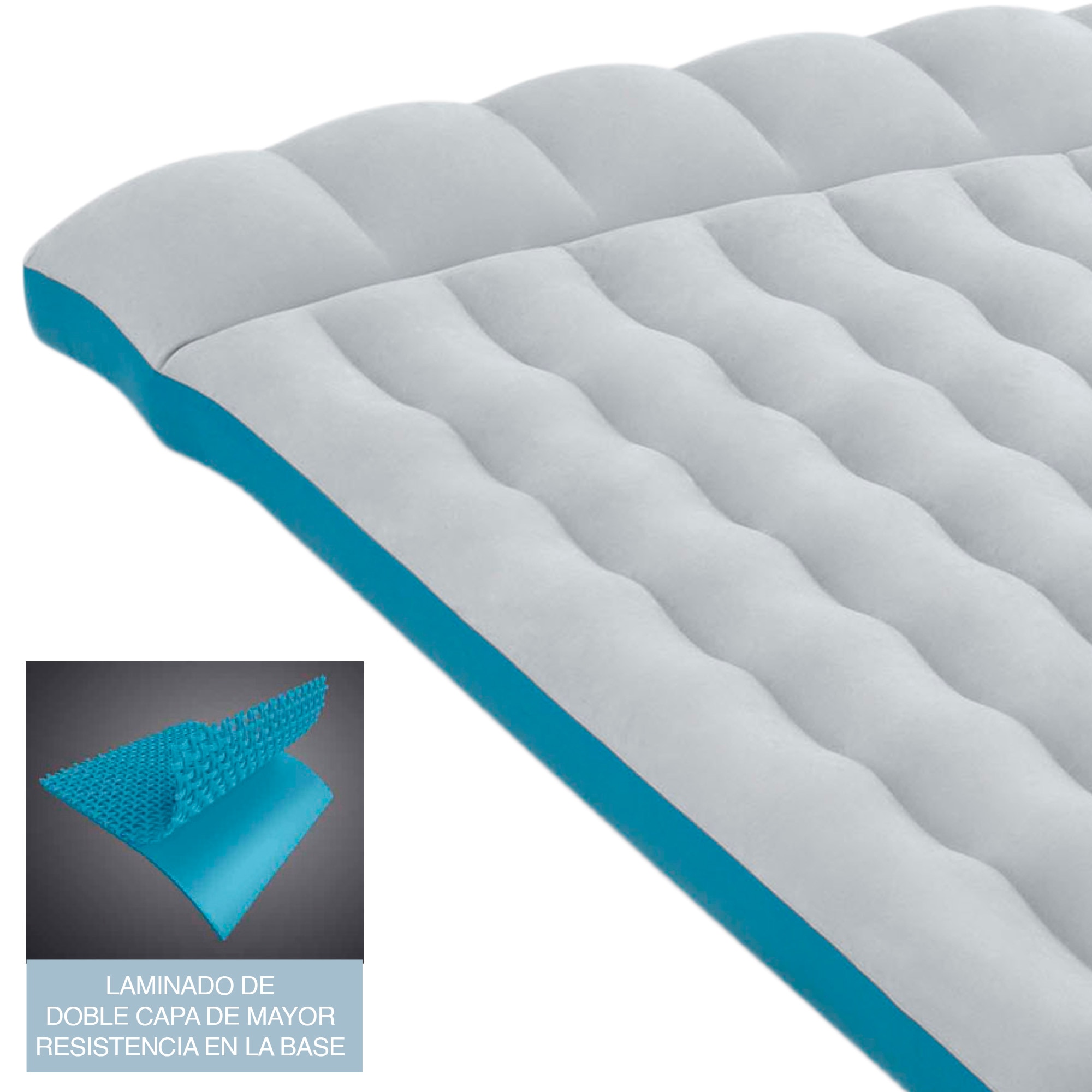 Colchoneta hinchable Intex camping 127x193x24 cm Azul · El Corte Inglés