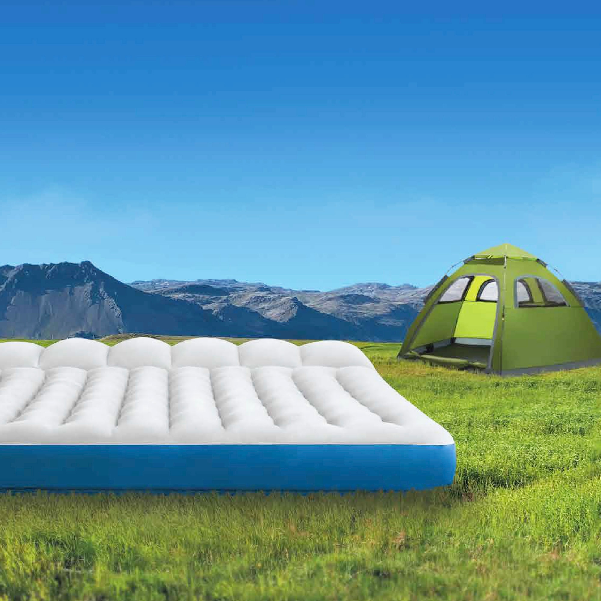 Colchoneta hinchable Intex camping 127x193x24 cm Azul · El Corte Inglés