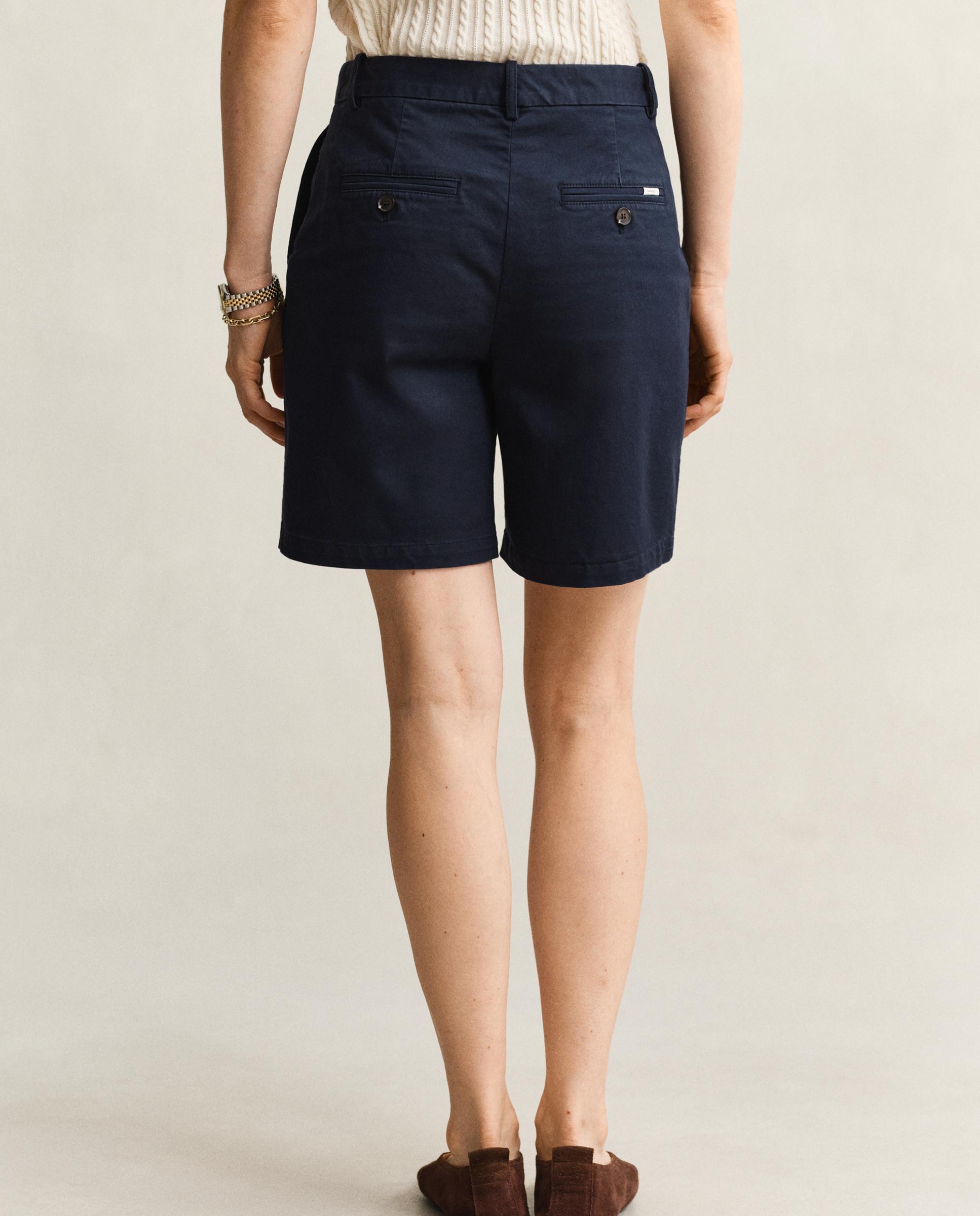 Bermudas de mujer tipo chinos liso Azul Gant · El Corte Inglés