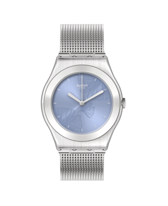 Reloj ciel azul con correa color gris de acero inoxidable · Swatch · El ...
