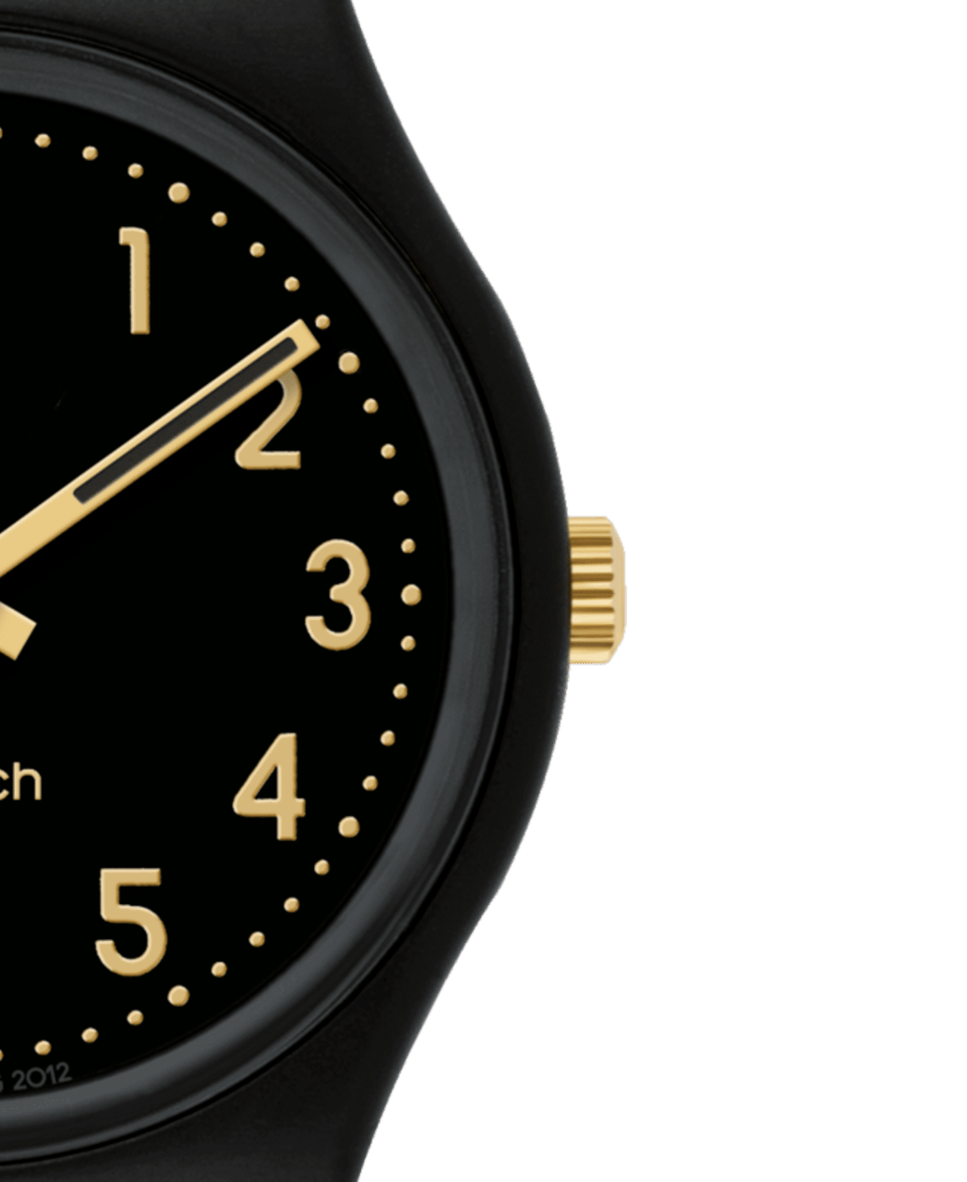 Reloj golden tac con correa color negro de material de origen biológico ...