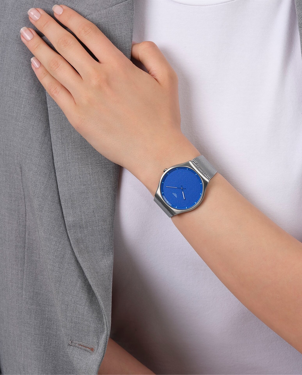 Reloj swatch shimmering waters con correa de acero Azul · El Corte Inglés