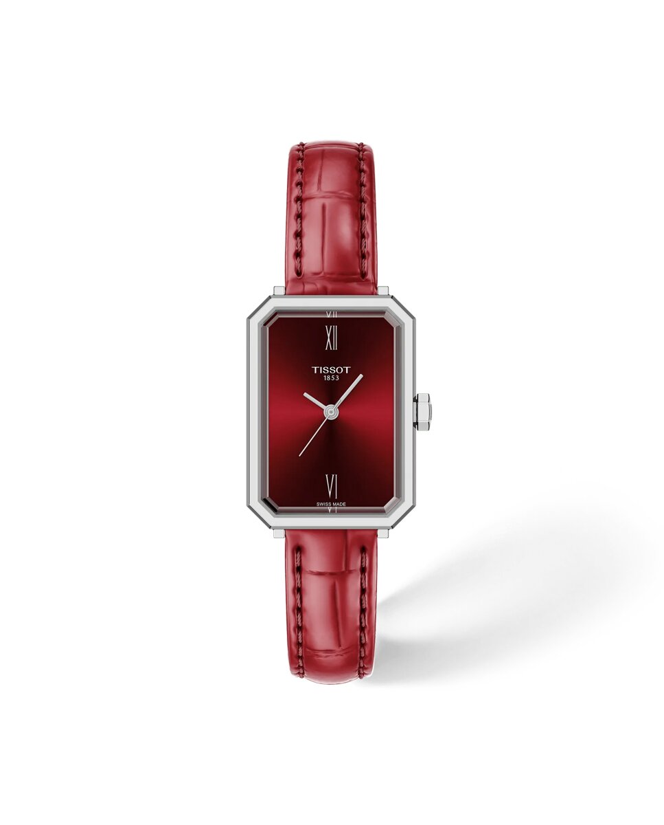 Reloj de mujer tissot srv cuarzo de piel y esfera roja · Tissot · El ...