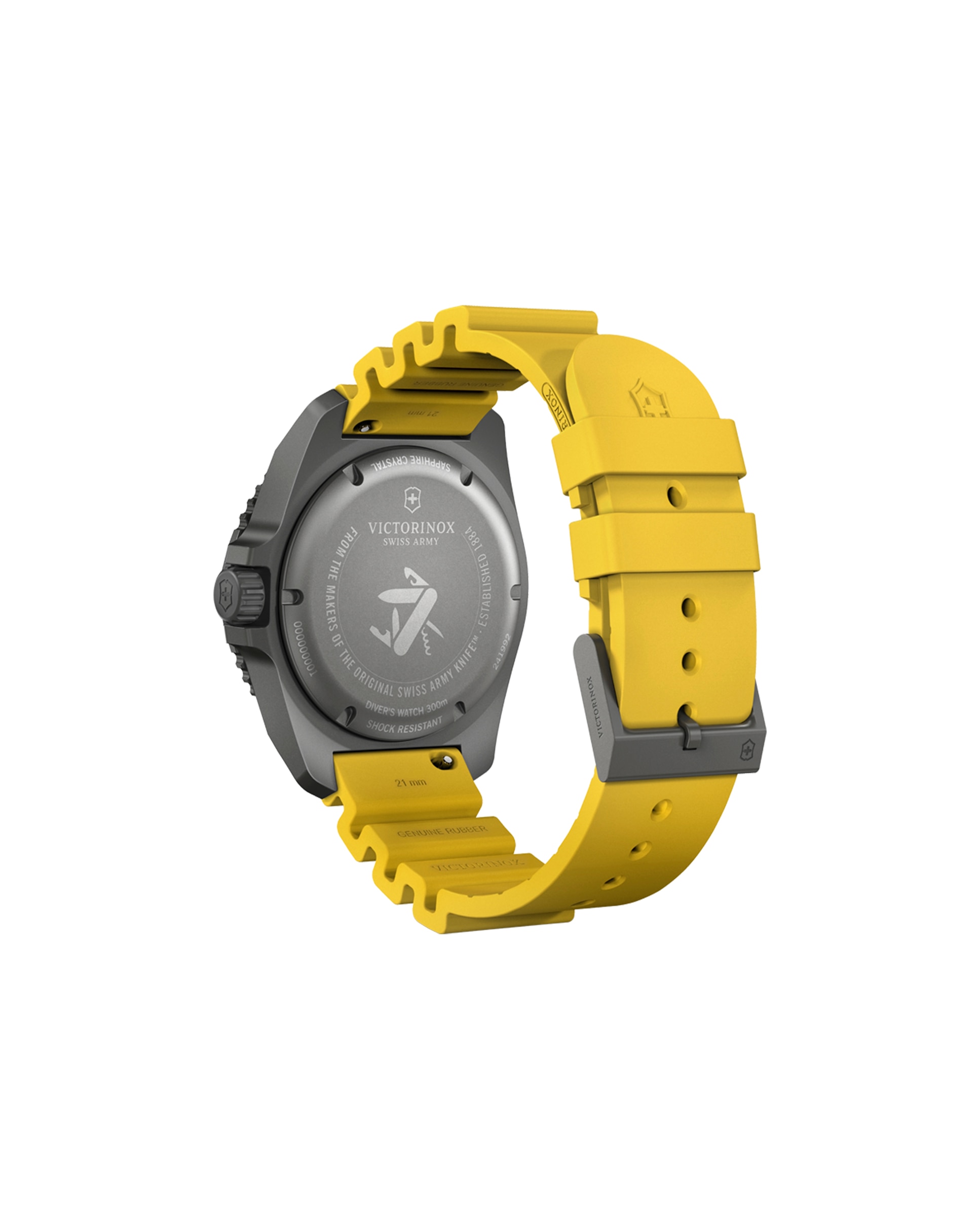 Reloj analógico de hombre dive pro v241992 de caucho y correa amarilla ...