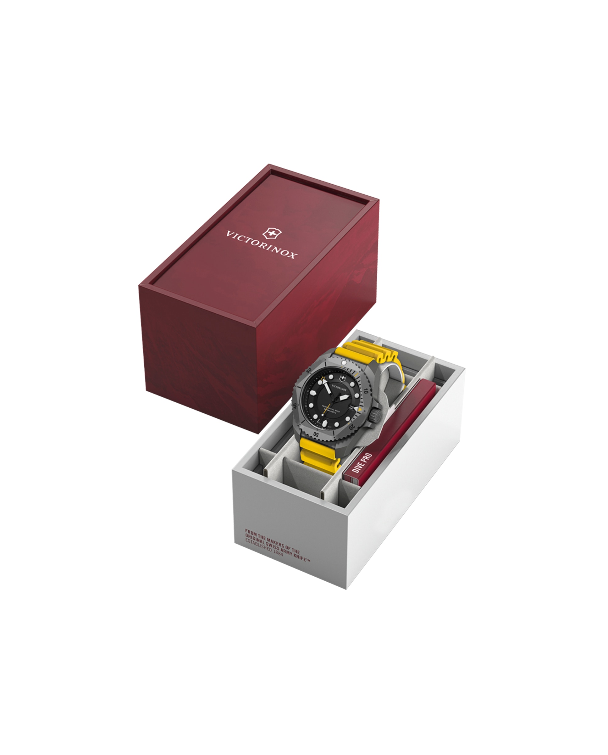 Reloj analógico de hombre dive pro v241992 de caucho y correa amarilla ...