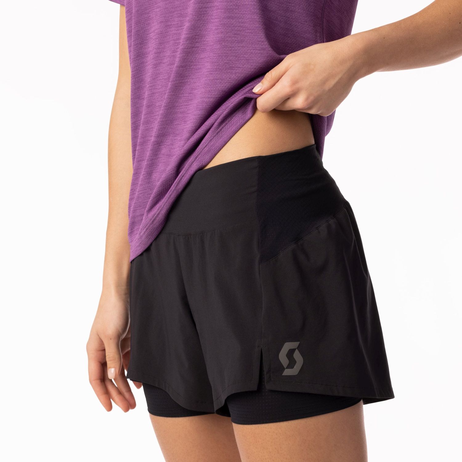 Short de trail running de mujer HYBRID ENDURANCE TECH Scott Negro · El ...