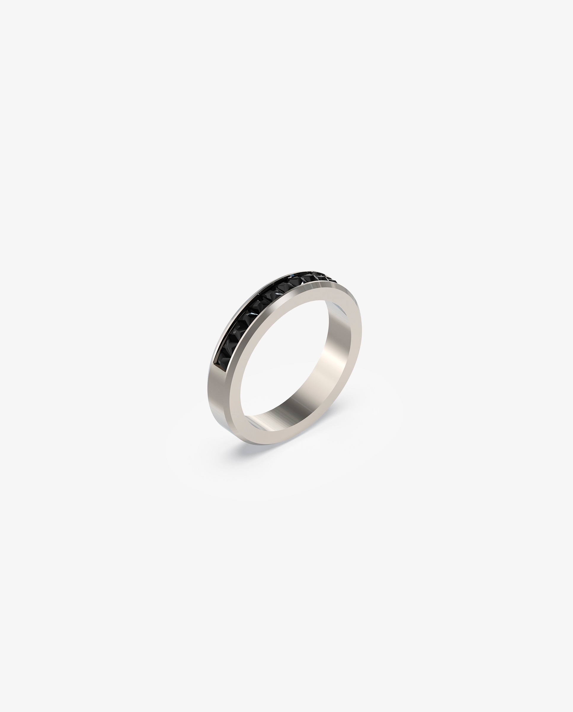 Anillo de hombre guess noir de acero plateado Plata · El Corte Inglés