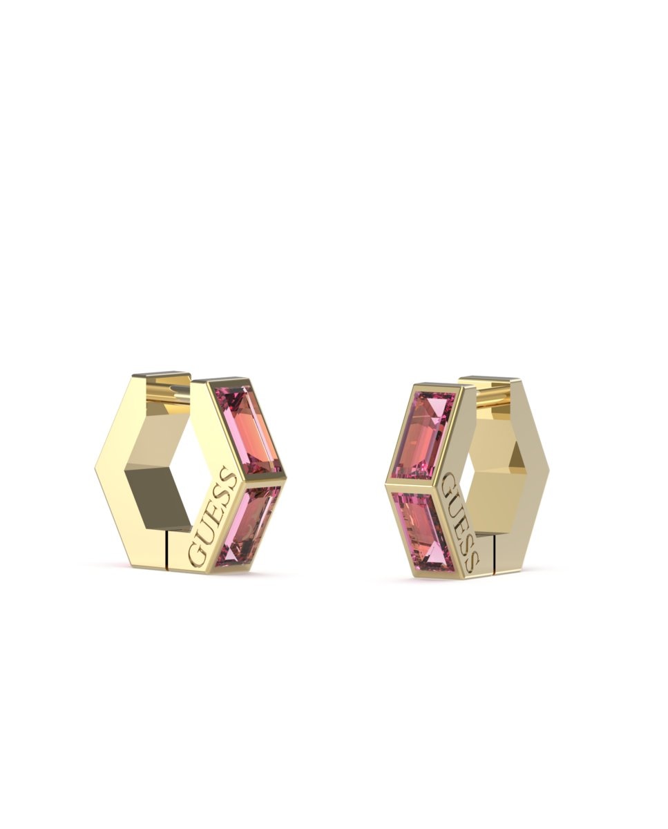 Pendientes Huggie me de acero dorado Rosa · El Corte Inglés