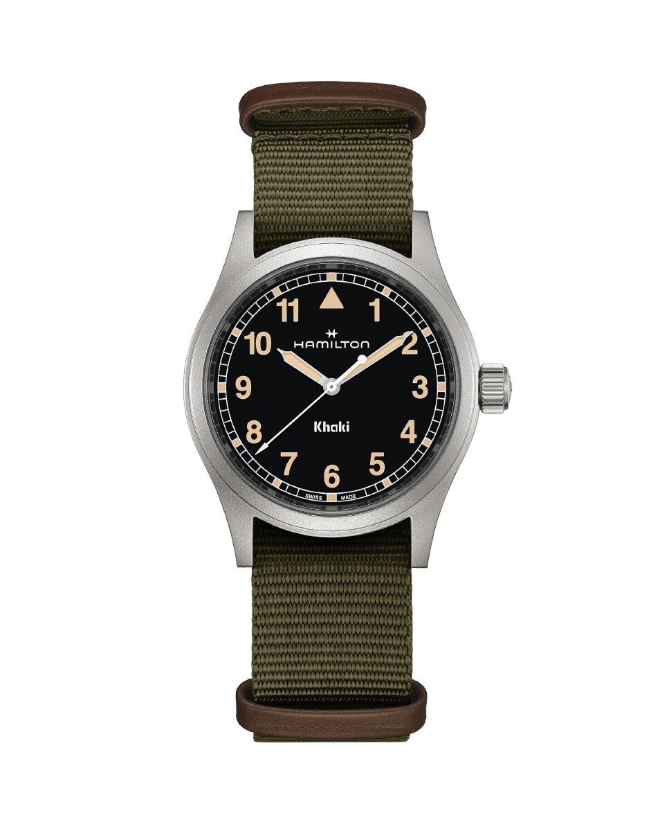 Reloj de hombre Khaki Field Quartz de 38 mm H69401930 con correa textil ...