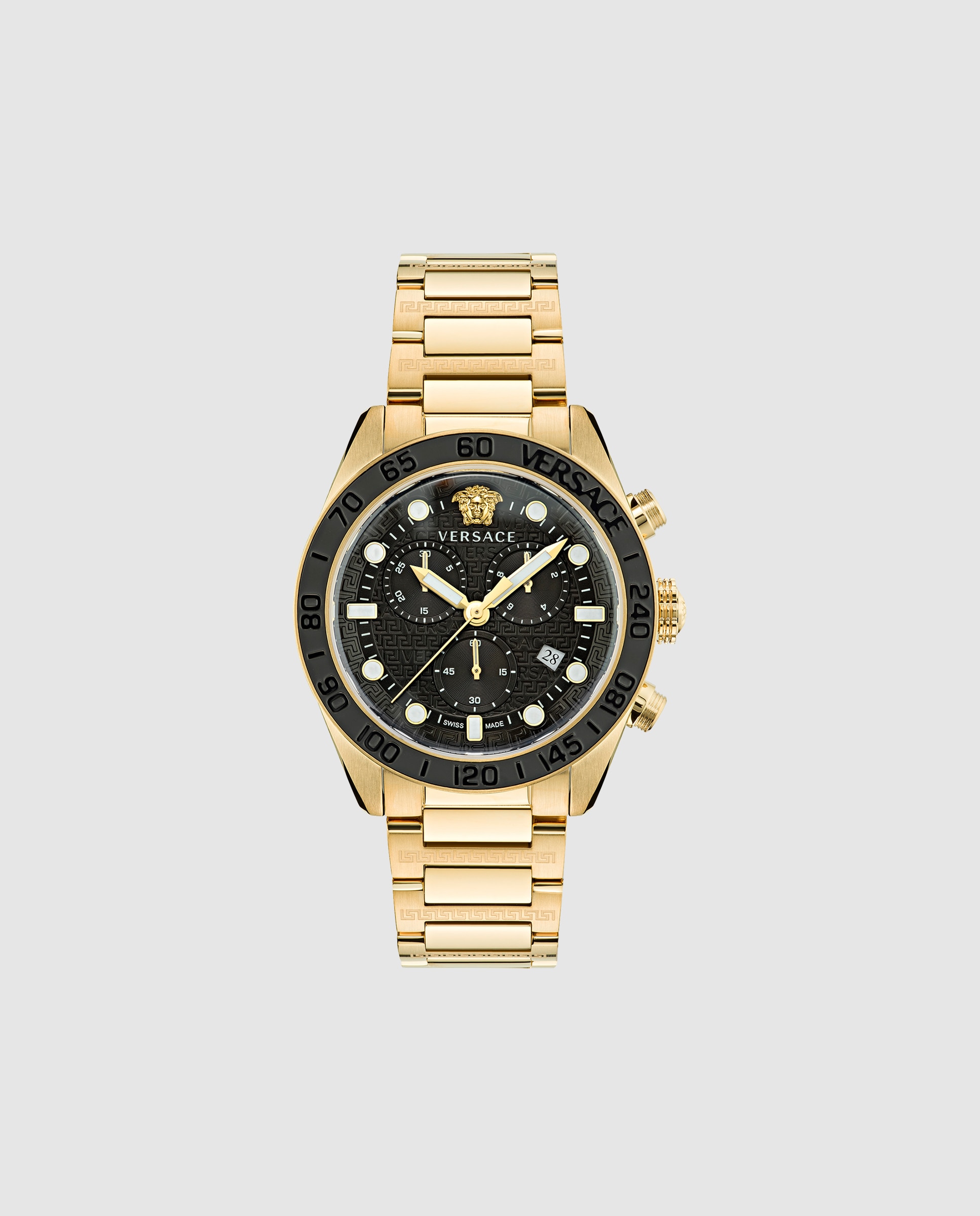 Reloj de hombre Greca dome chr VE6K00523 de acero y correa dorada Oro ...