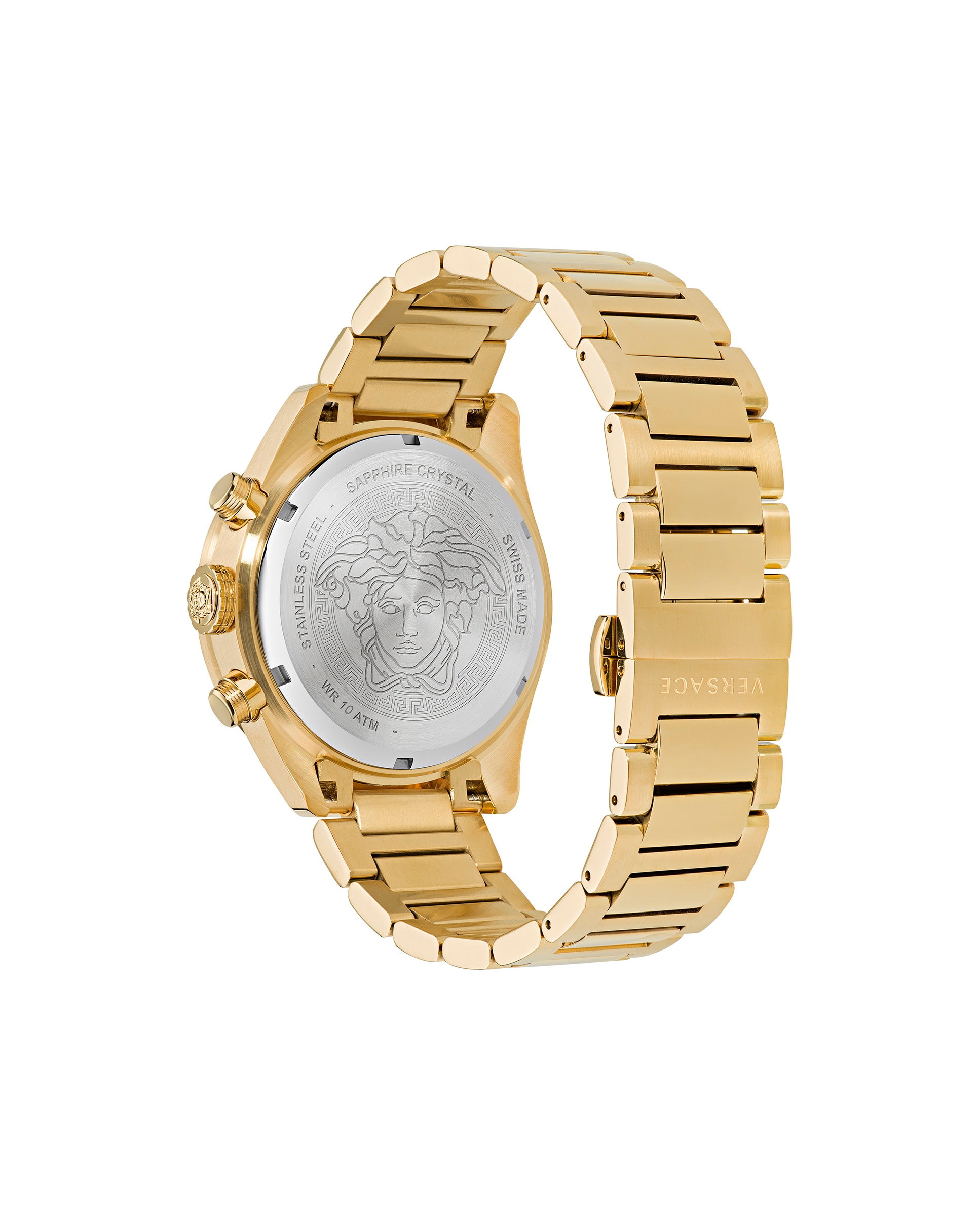 Reloj de hombre Greca dome chr VE6K00523 de acero y correa dorada Oro ...