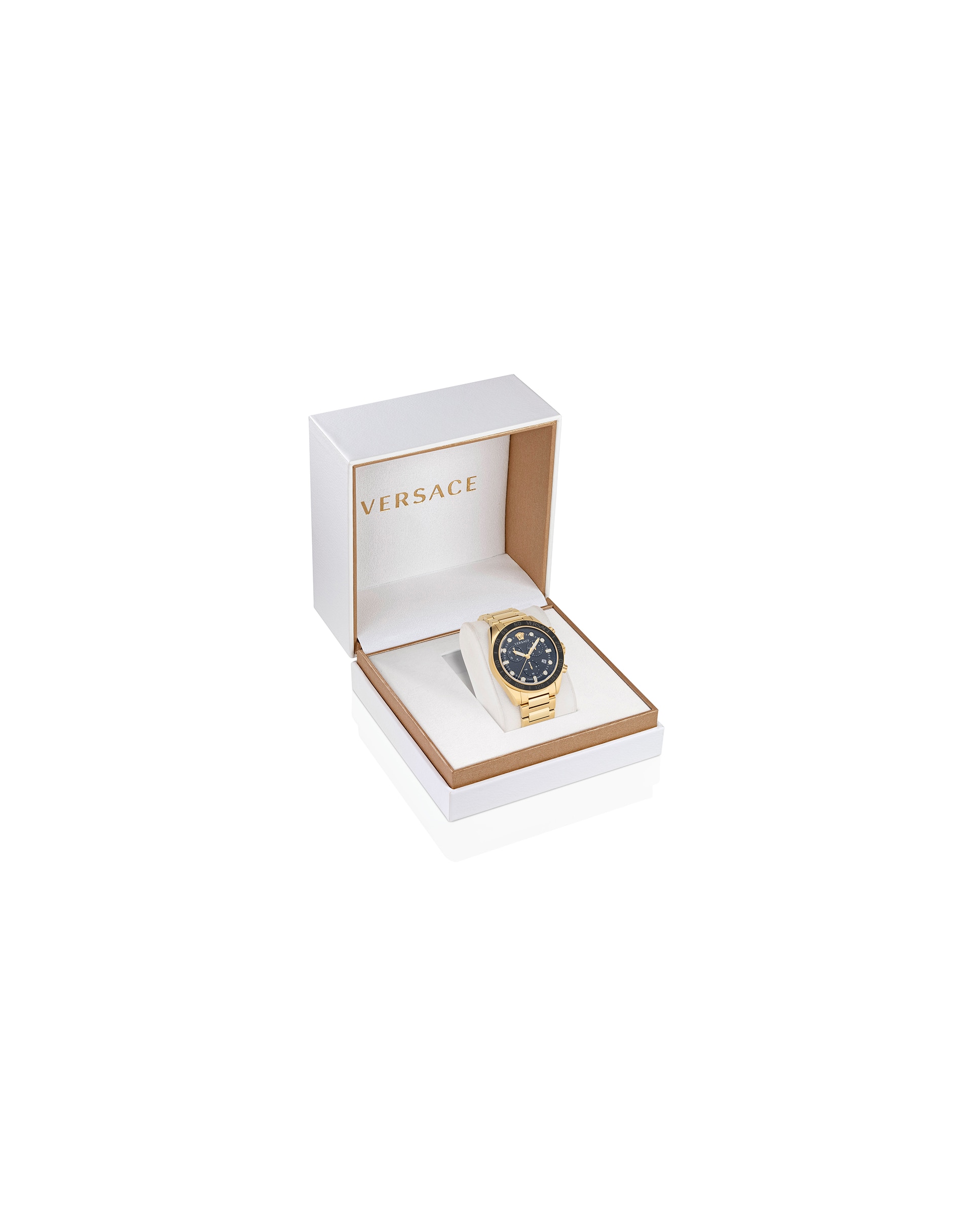 Reloj de hombre Greca dome chr VE6K00523 de acero y correa dorada Oro ...