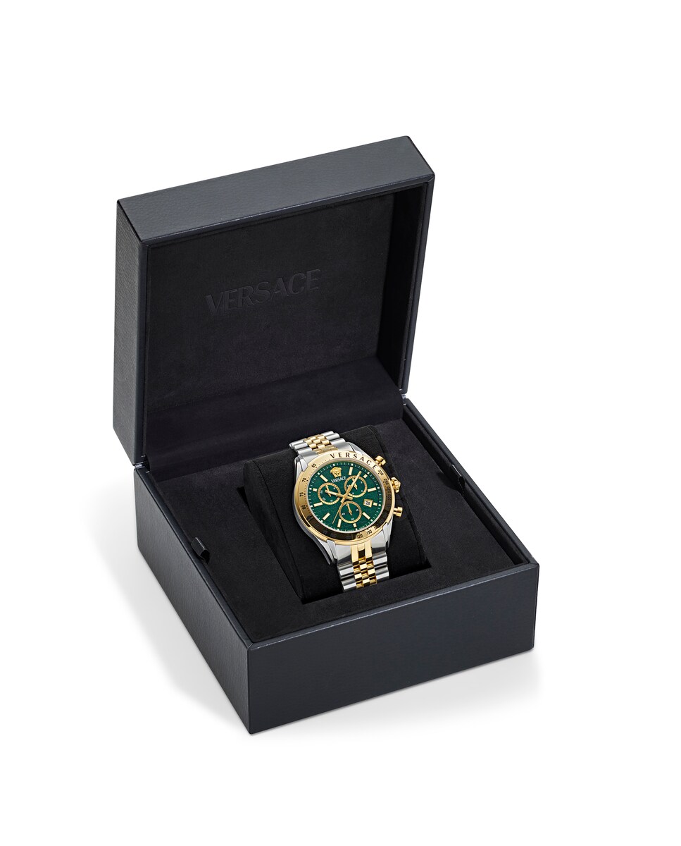 Reloj de hombre Chrono master VE8R00524 de acero y correa plateada/gris ...