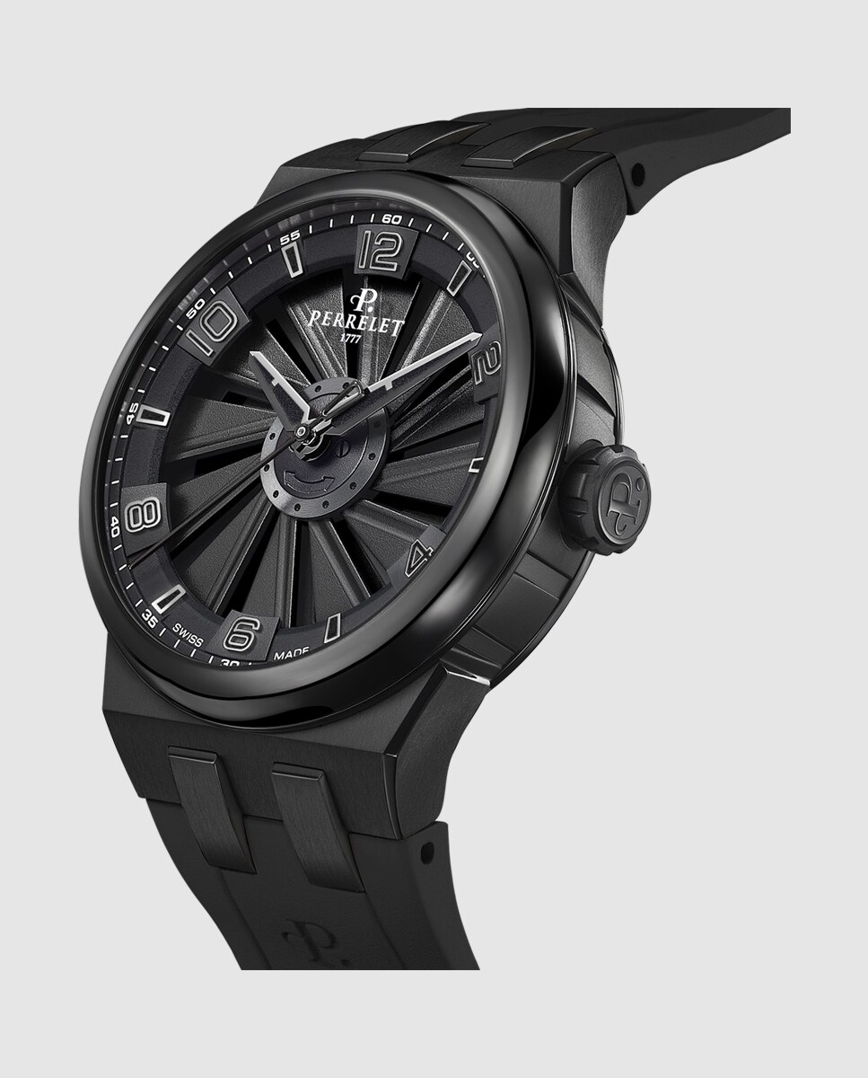 Reloj de hombre A4067/6 Turbine Titanium de caucho negro · Perrelet ...