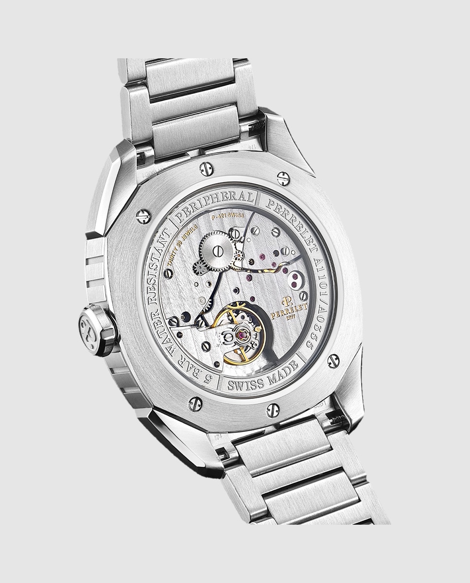 Reloj de hombre a1100/a lab peripheral de acero plata Plata Perrelet ...