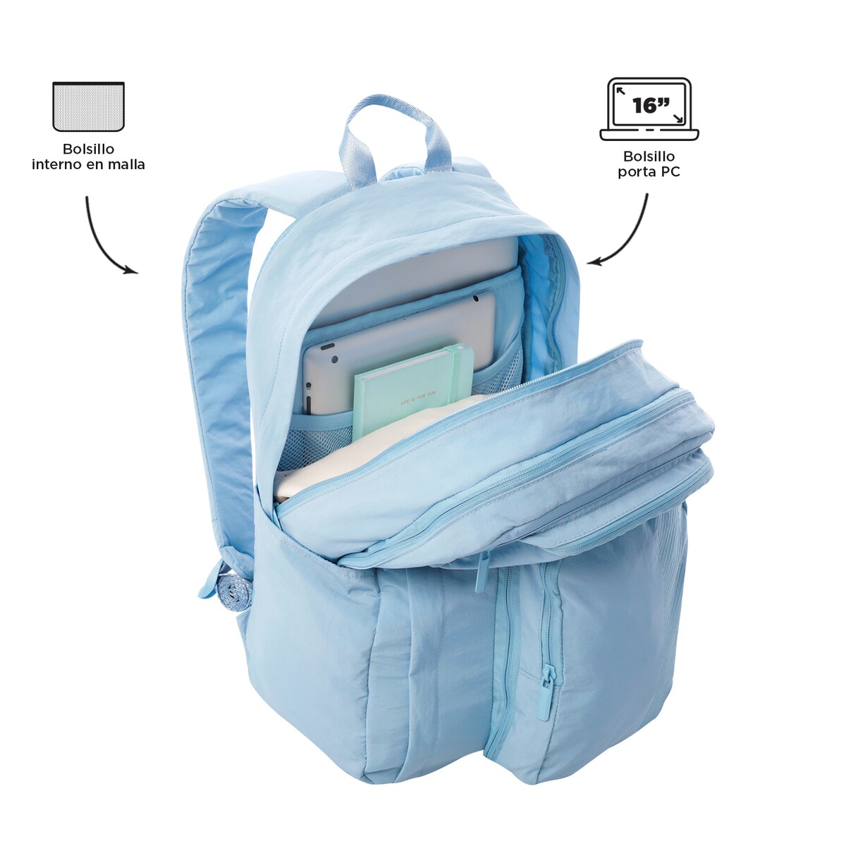 Mochila Totto Duality PC 16'con capacidad de 18.27L · Totto · El Corte ...