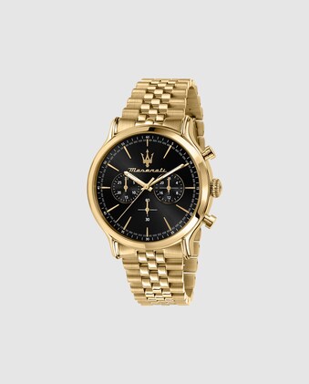 Reloj de hombre Epoca R8873618023 de acero y correa dorada · Maserati ...