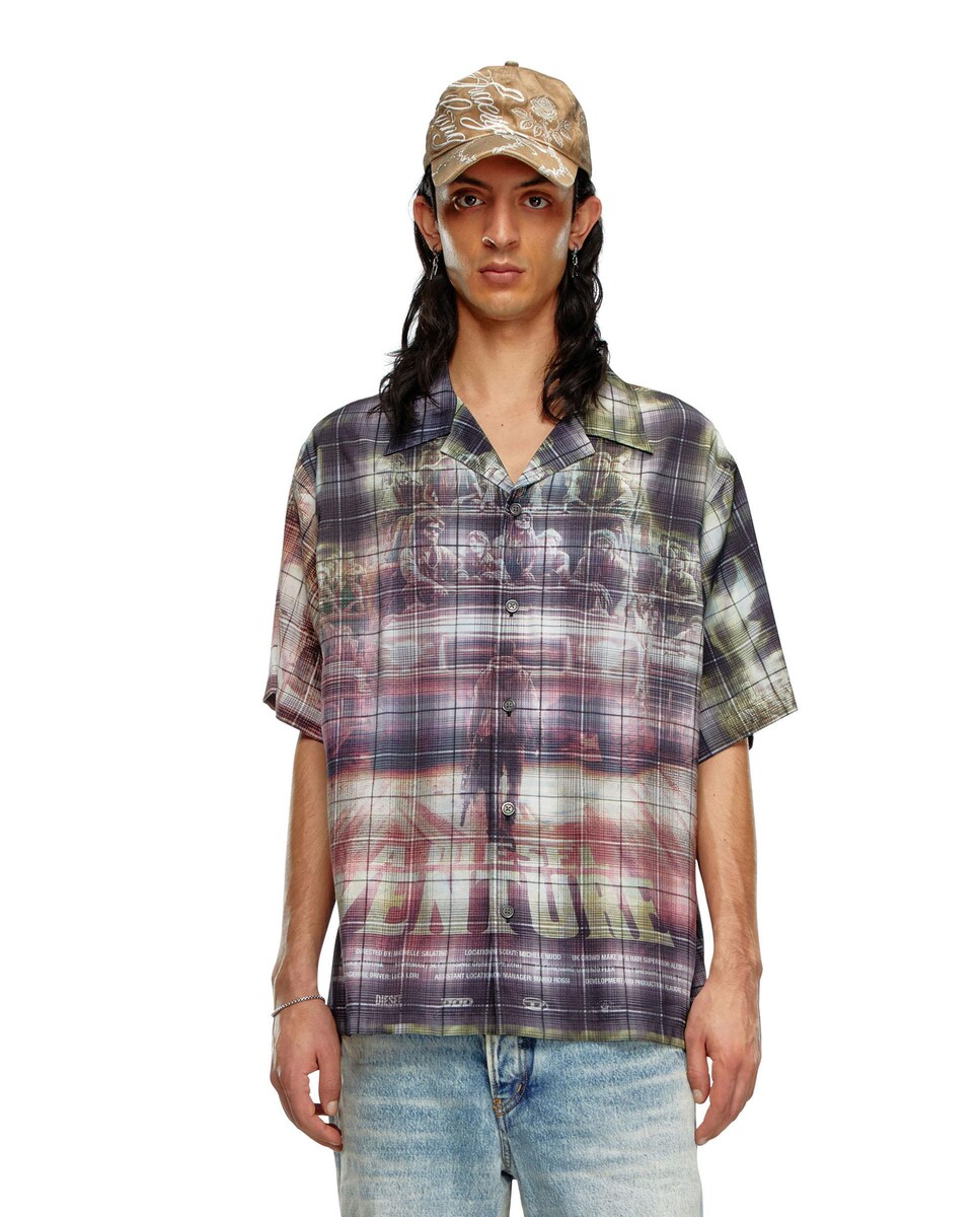 Camisa DIESEL de hombre de manga corta con estampado grande · Diesel ...