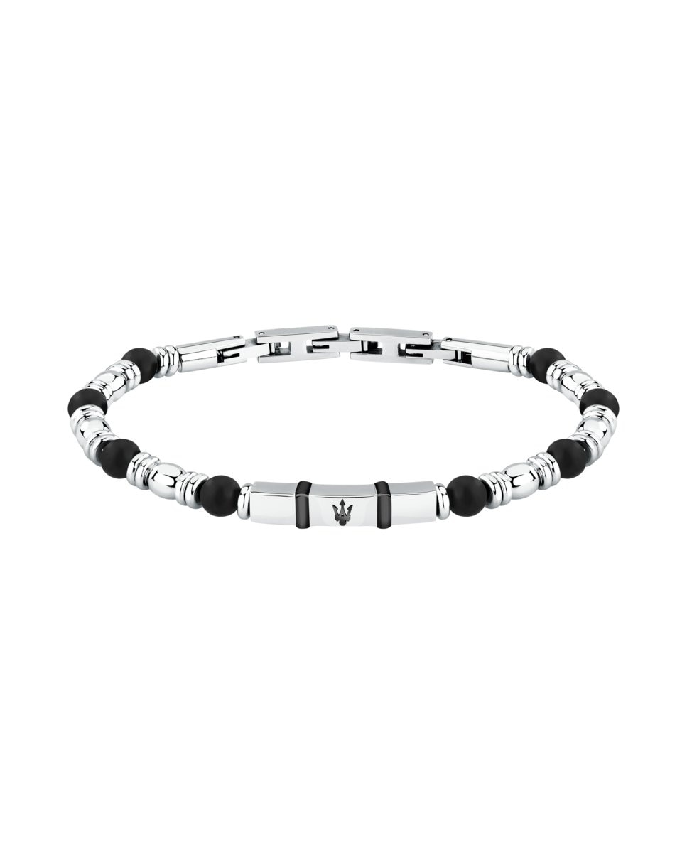 Anillo de hombre Maserati de acero plateado Negro / Plata · El Corte Inglés