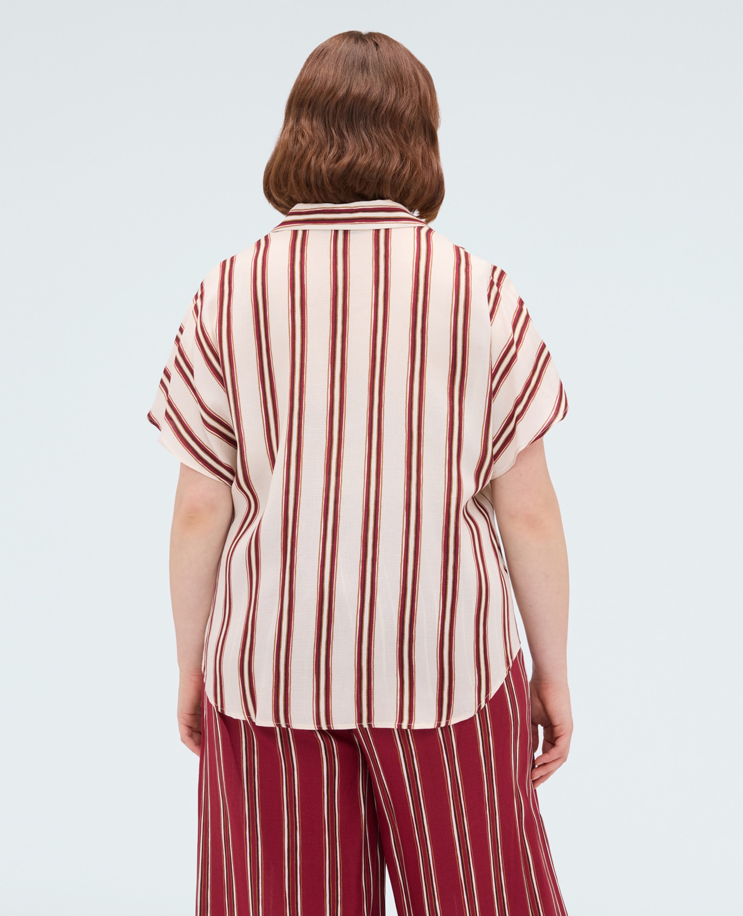 Camisa de mujer de rayas en viscosa para una sensación agradable en la ...