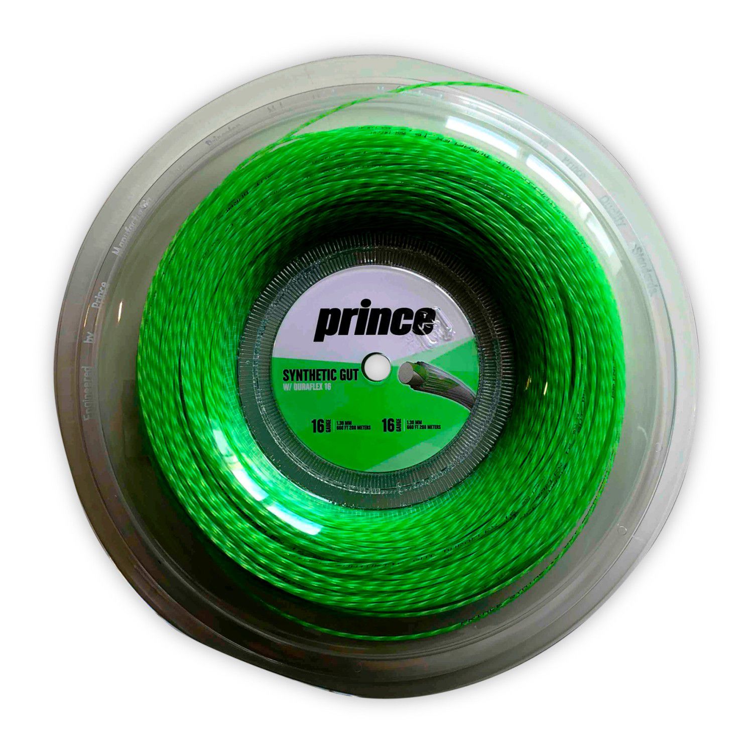 Cordaje de tenis SYNTHETIC GUT W DURAFLEX 16 1.30 mm 200M Prince Verde ...