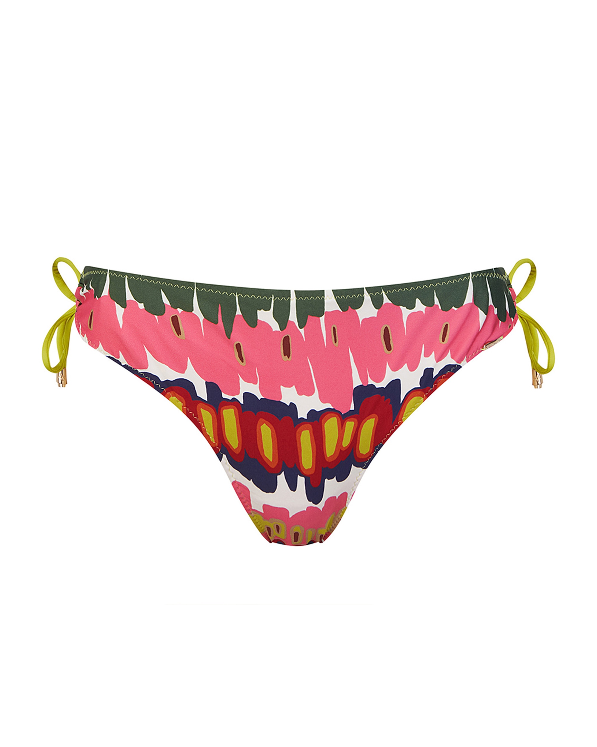 Braga de bikini con laszos ajustables a los lados y estampado abstracto ...